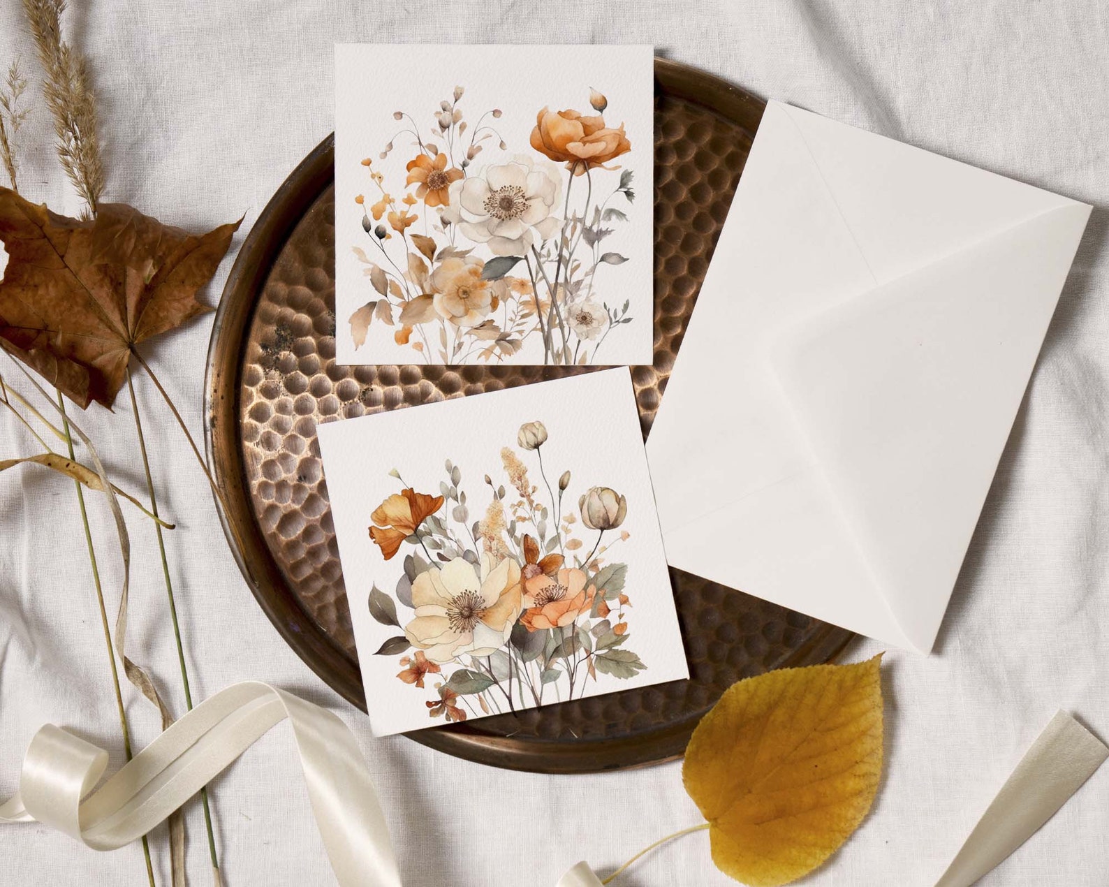 Watercolor Autumn Frames & Borders Clipart Fall Flowers Clip Art Fall ...