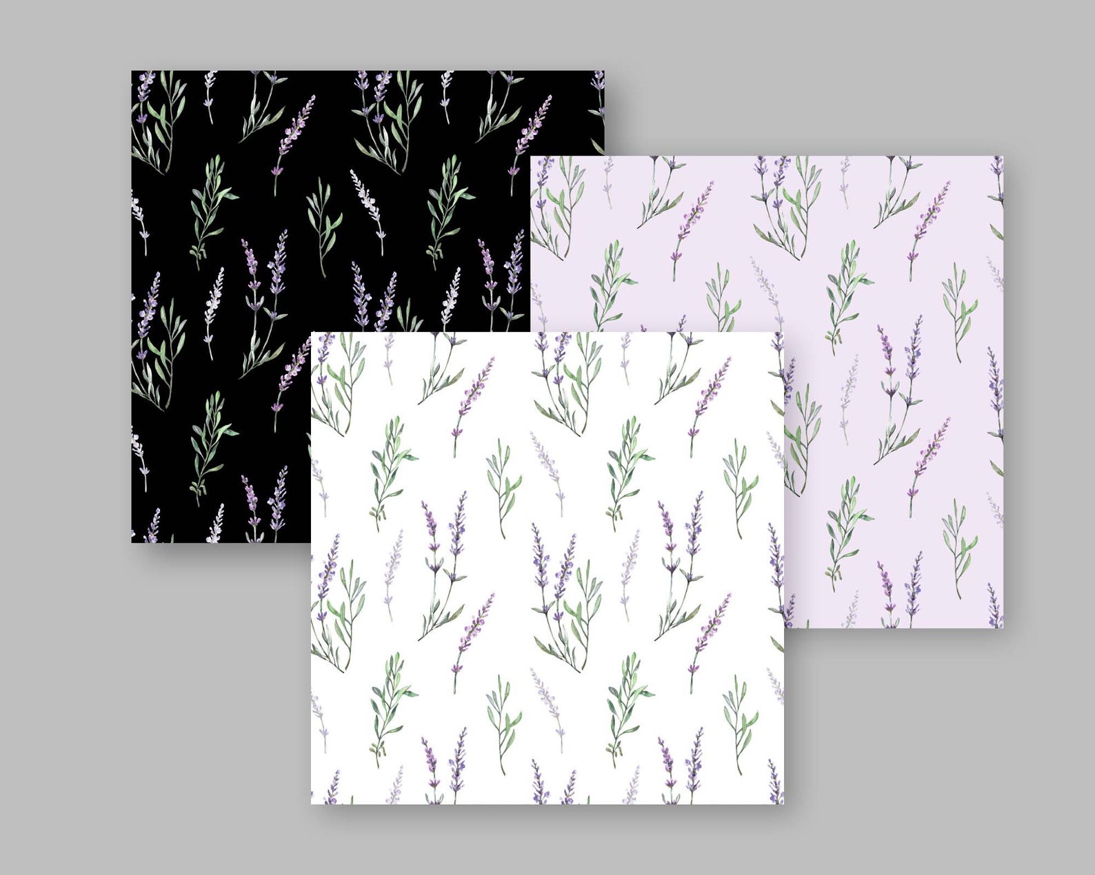 Watercolor Lavender Seamless Pattern Digital Paper Fabric - Etsy