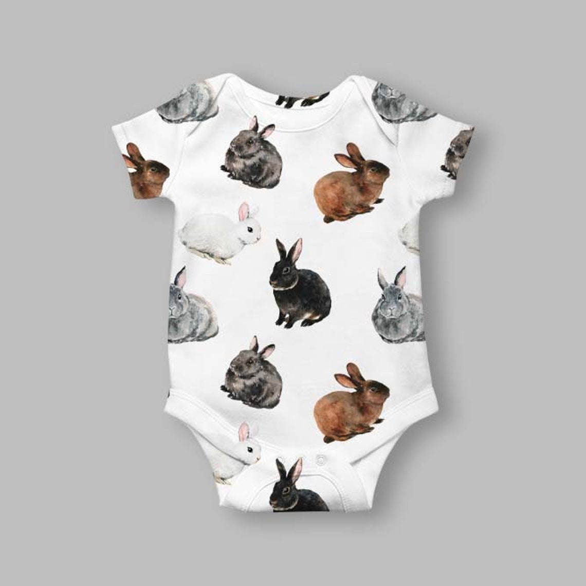 Watercolor Cute Rabbit Seamless Pattern Digital Paper Baby - Etsy