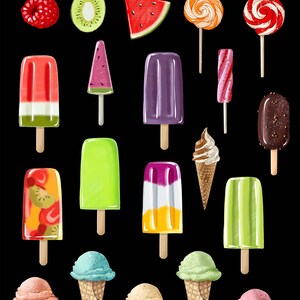 Hand Drawn Ice Cream Clipart Summer Clip Art Summer Treats Ice Cream ...