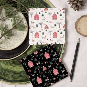 Watercolor Christmas Houses Digital Paper Seamless Pattern Digital ...
