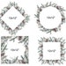 Winter Watercolor Clipart Christmas Wreath Digital Frames Borders ...