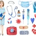 Watercolor Nurse Clipart Medical Clip Art Doctor Clip Art Hospital ...
