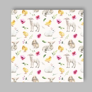 Watercolor Easter Seamless Pattern Digital Paper Birthday Png Baby ...