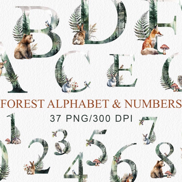 Woodland Alphabet - Etsy