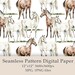 Watercolor Cute Horses Seamless Pattern Digital Paper Cowgirl Birthday ...