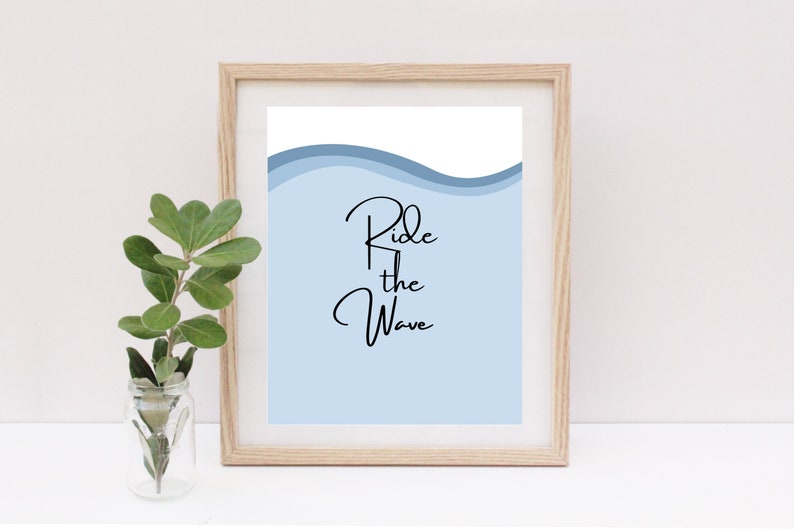 Ride the Wave DBT 8x10 Printable Inspirational Recovery Wall Art ...