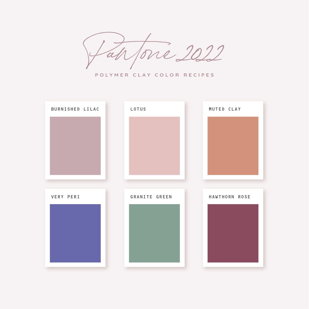 Polymer Clay Color Recipe - Pantone - Polymer Clay Color Guide- Sculpey ...