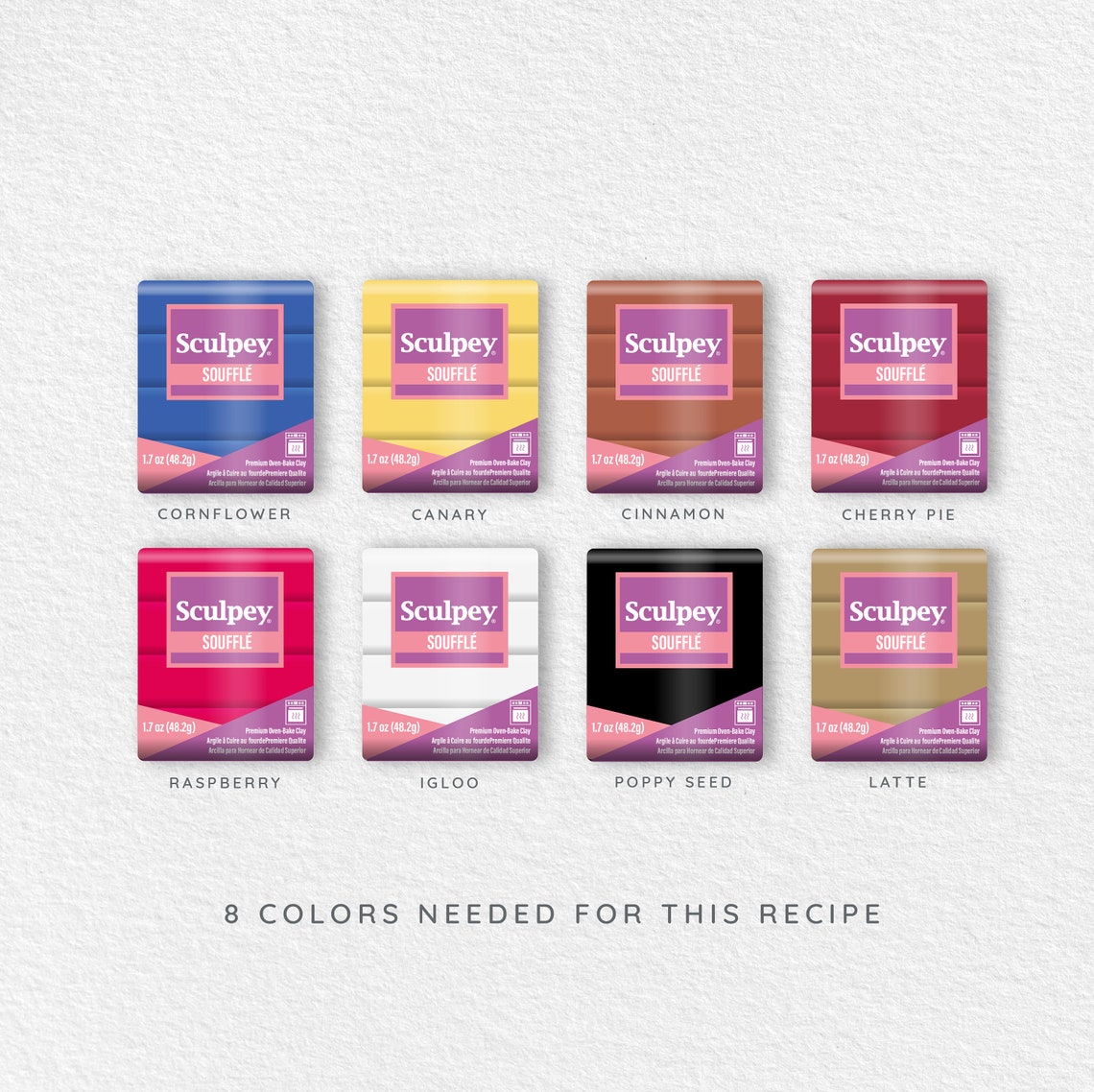 Polymer Clay Color Recipe Soft Summer Polymer Clay Color - Etsy