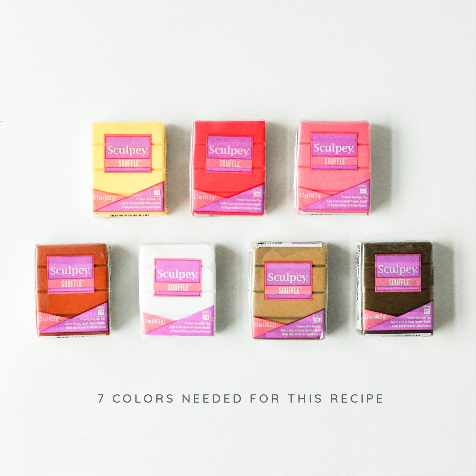 Polymer Clay Color Recipe Shades of Pink Polymer Clay | Etsy