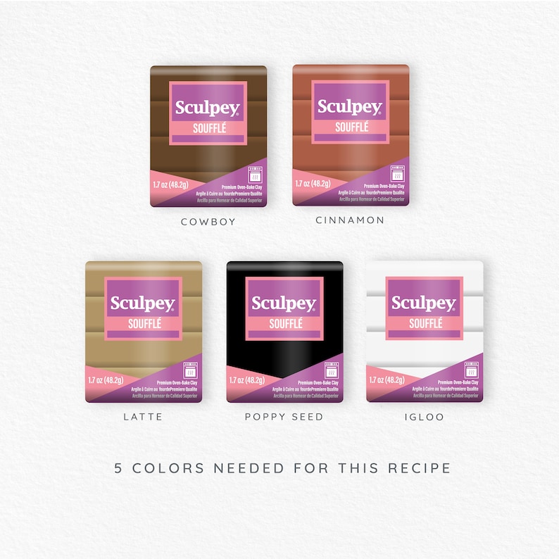 Polymer Clay Color Recipe Skin Tone Collection Polymer - Etsy