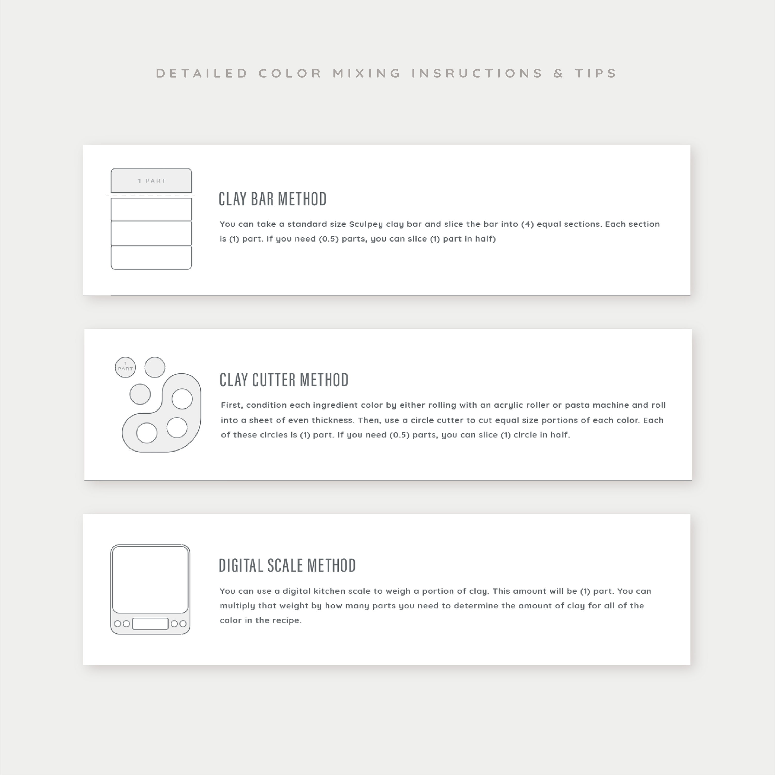 Polymer Clay Color Recipe Shades of Pink Polymer Clay | Etsy