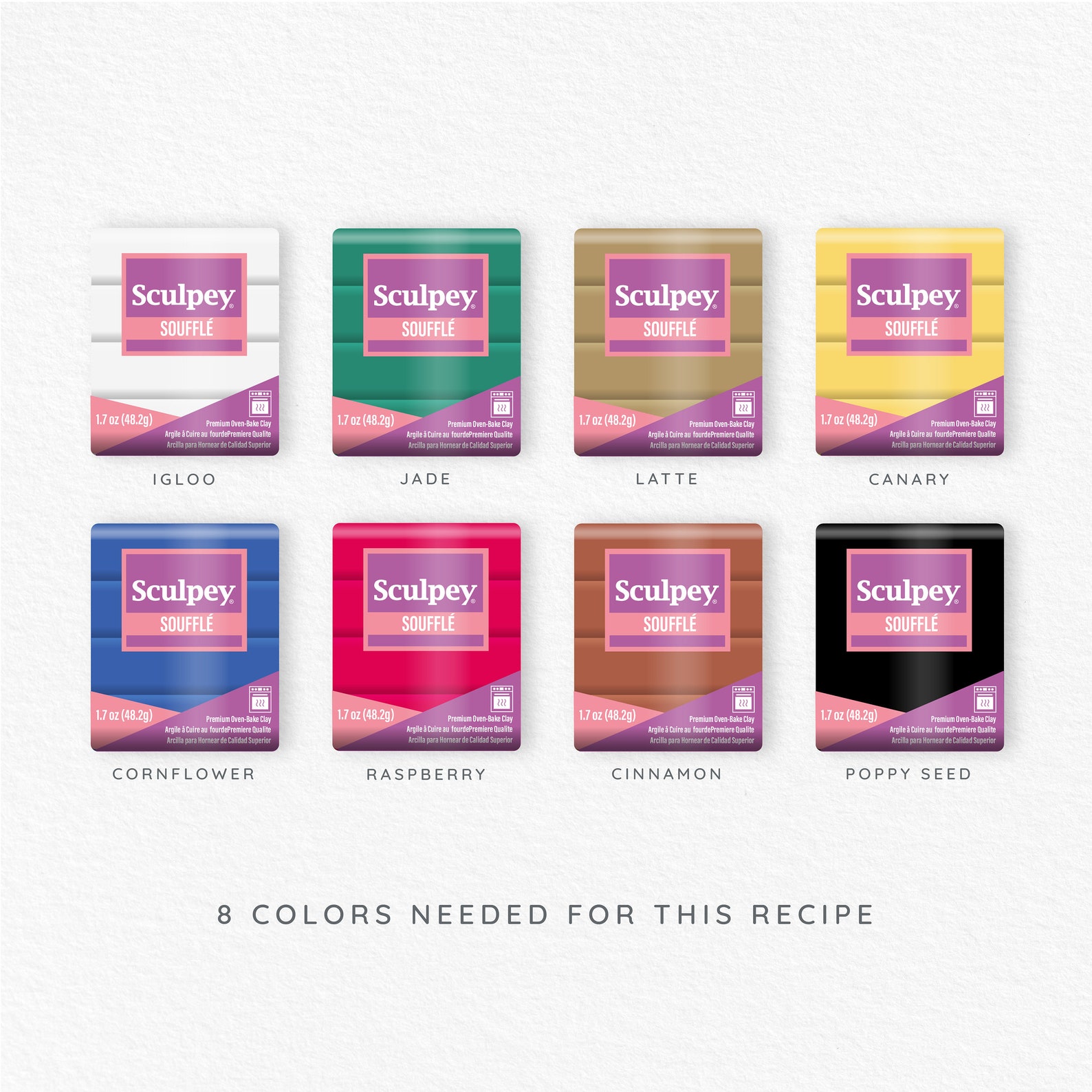 Polymer Clay Color Recipe - Summer Breeze - Polymer Clay Color Guide ...