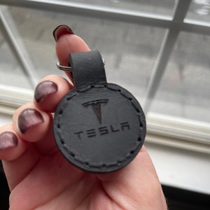 Personalized Leather Key Card Fob for Tesla Model 3 / Y made to Order ...