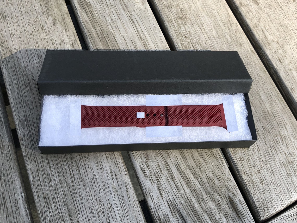Square Design Watch Band Laser Engraved Silicone Band - Etsy