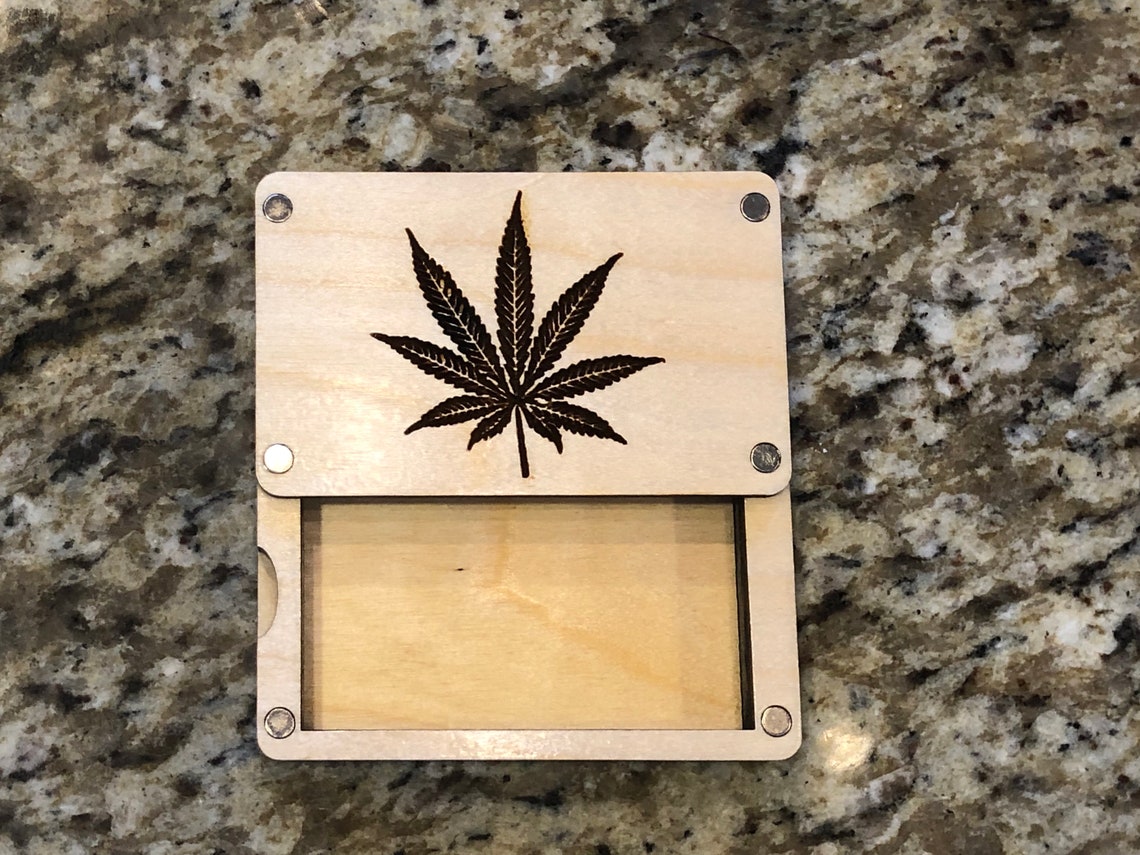 Cannabis Wooden Magnetic Carrying Case | Cannabis Container | Joint ...