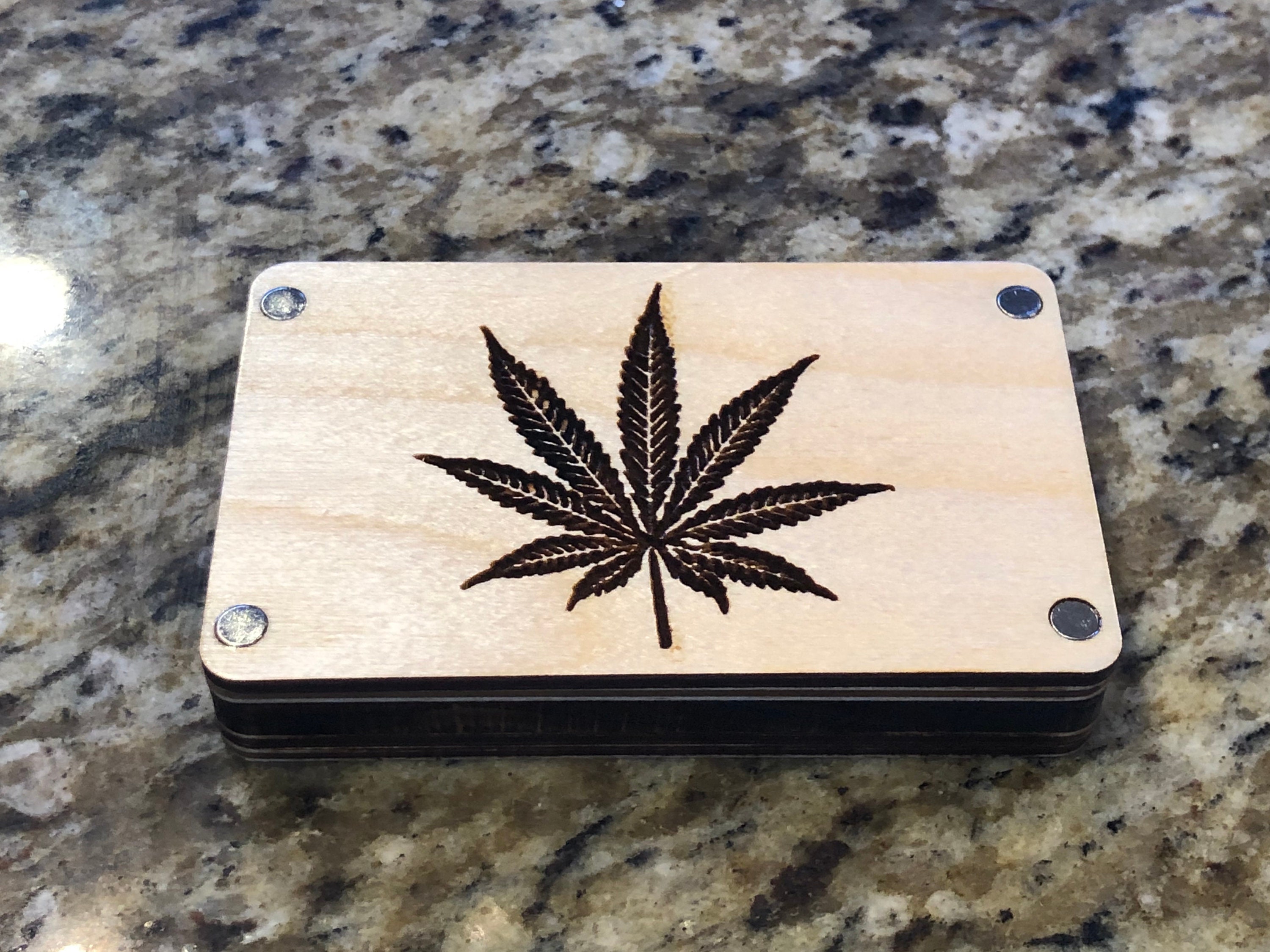 Cannabis Wooden Magnetic Carrying Case | Cannabis Container | Joint ...