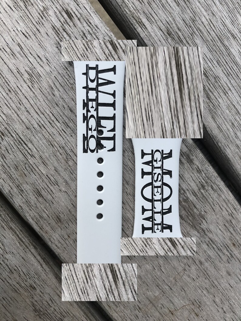 DAD / Husband or Mom / Wife Laser Engraved Silicone Band - Etsy