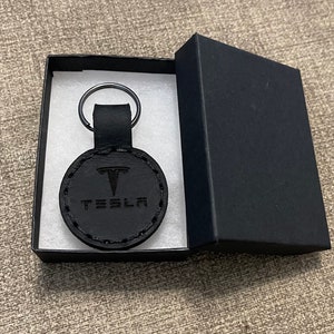 Personalized Leather Key Card Fob for Tesla Model 3 / Y made to Order ...