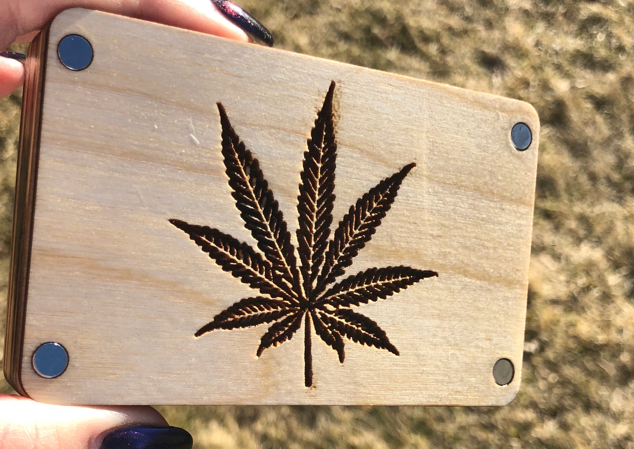 Cannabis Wooden Magnetic Carrying Case | Cannabis Container | Joint ...