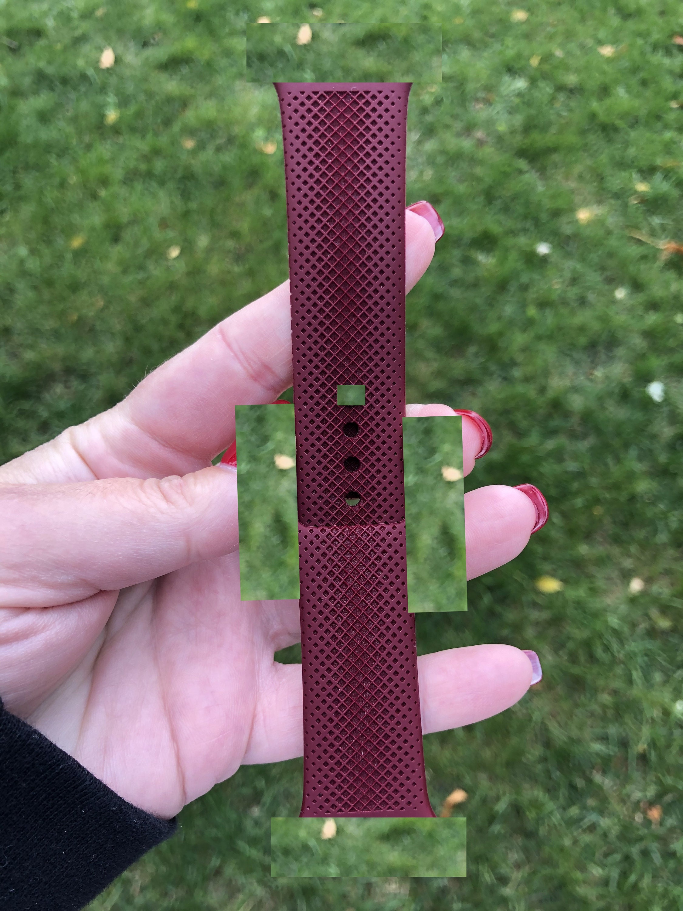 Square Design ~ Watch Band Laser Engraved Silicone Band Compatible With ...