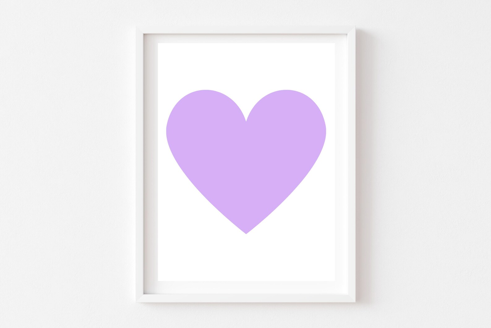 Purple Heart Wall Art Print Printable Home Decor Kids Room | Etsy