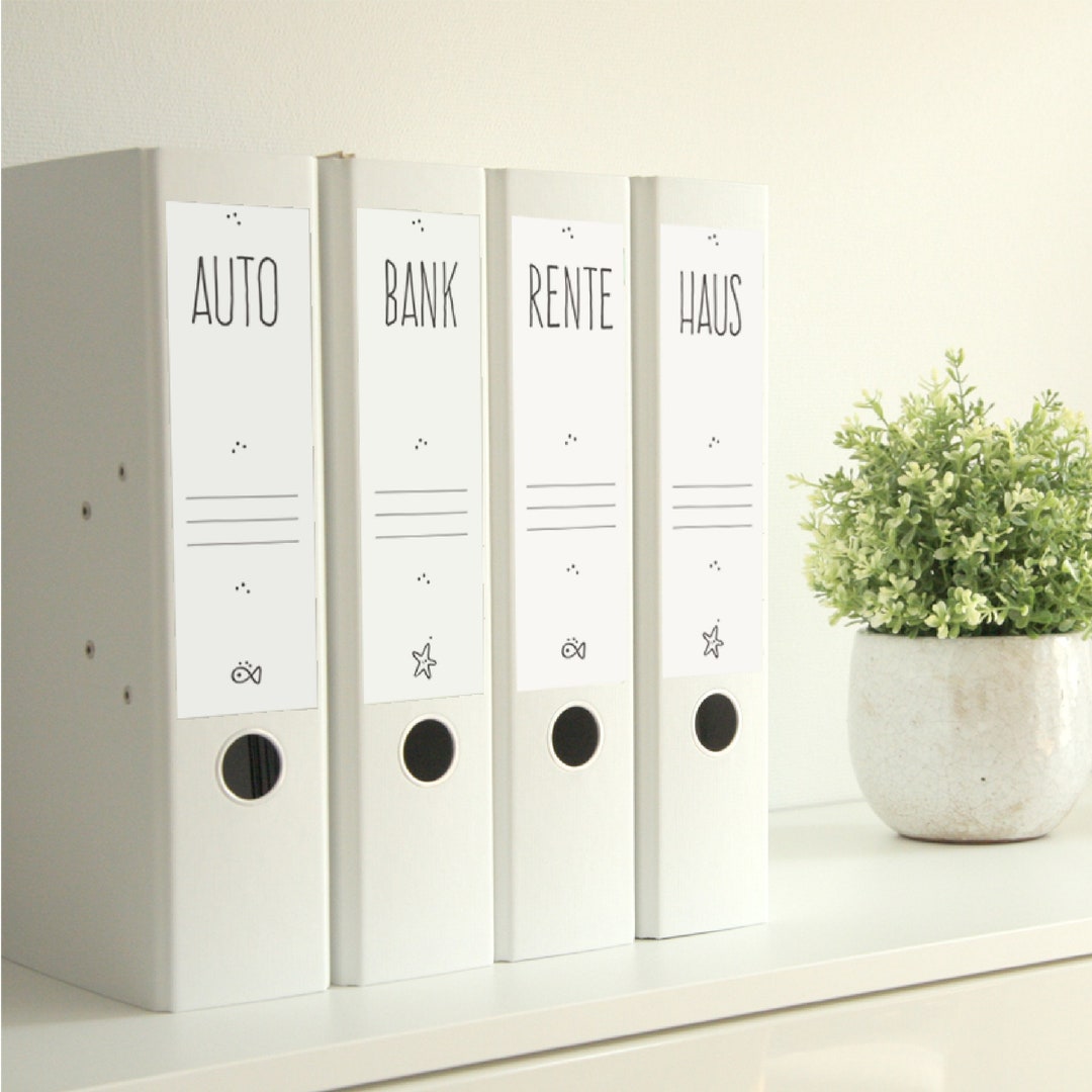 28 Folder Spine Set PDF Folder Labels Download Folder DIN A4 80 Mm Ring ...