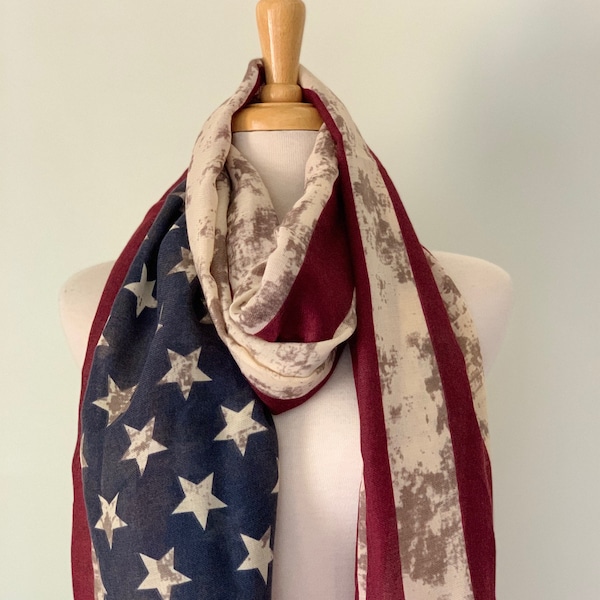 American Flag Scarf - Etsy