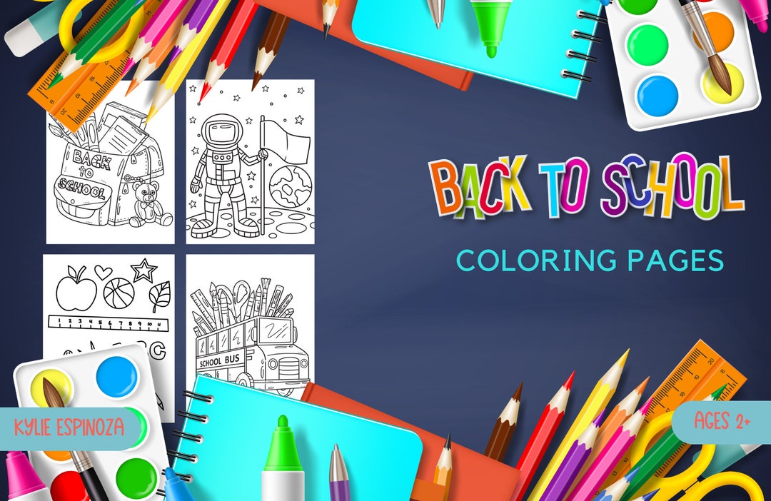 Back to School Coloring Pages – 25 Fun Designs (digital Download) - Etsy