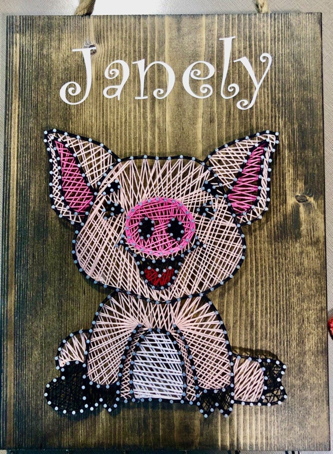 MADE TO ORDER • Little Pig String Art • Wall Art • Customizable and ...