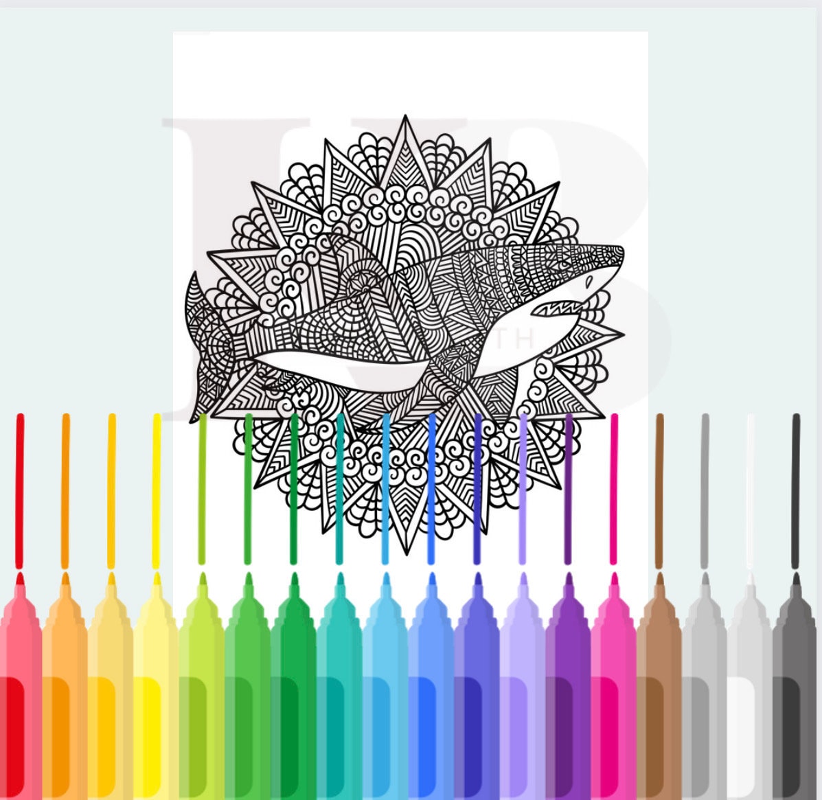 50 Digital MANDALA Coloring Pages! Animandalas Coloring Pages- DIGITAL ...