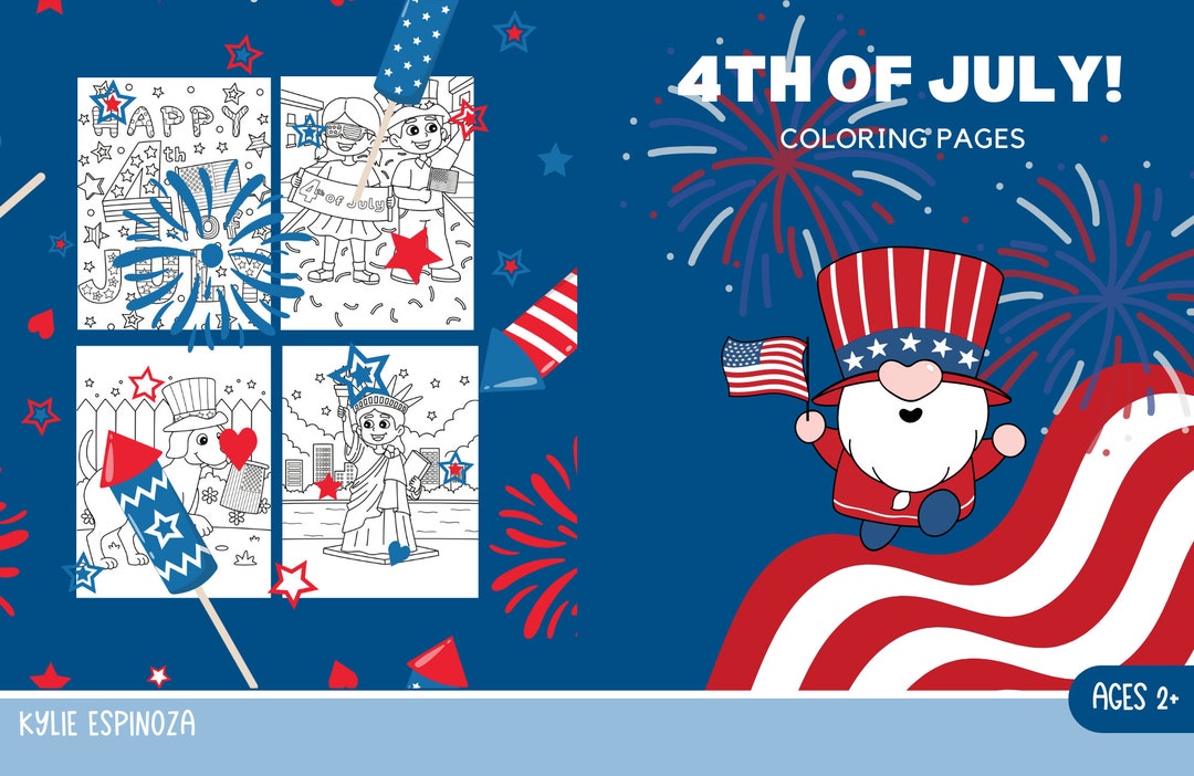 25 Digital 4th of July Coloring Pages for Explosive Holiday Fun! -4th ...