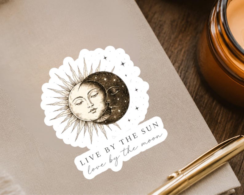 Inspirational Quote Vinyl Decal Sticker, Celestial Vinyl Decal, Sun and ...