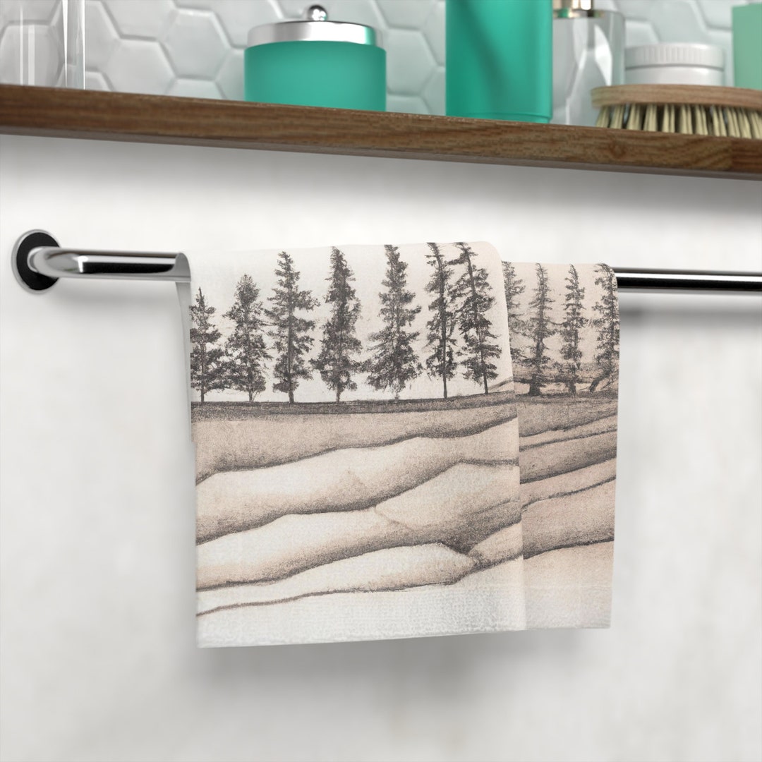 Forest Trees Face Towel Forest Trees on a Hill Natural Scenic Country ...