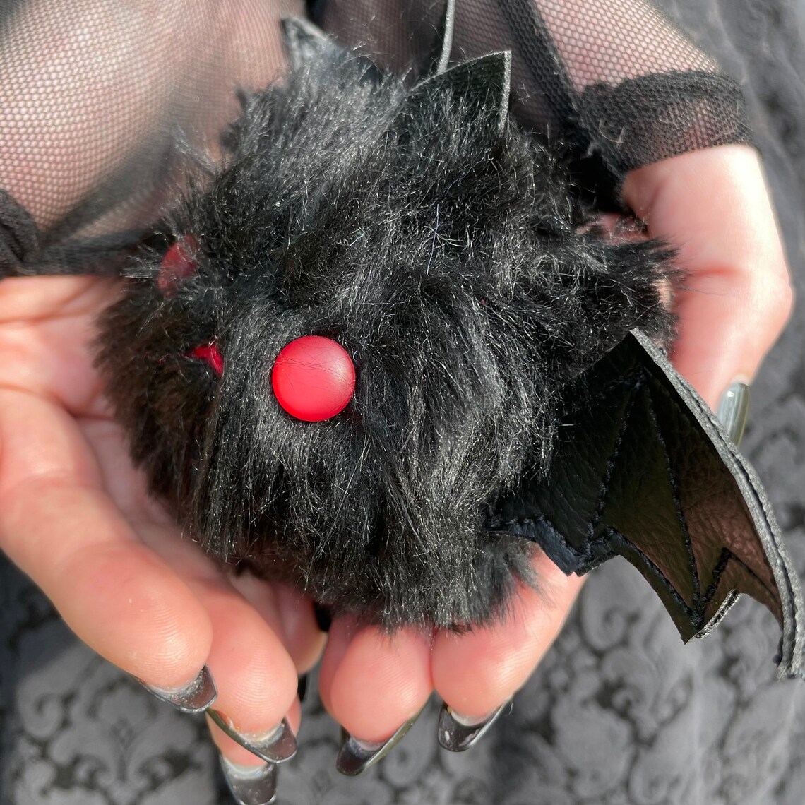 Bat Familiar Plushie Bat Plush Kawaii Bat Pom Pom Bat - Etsy