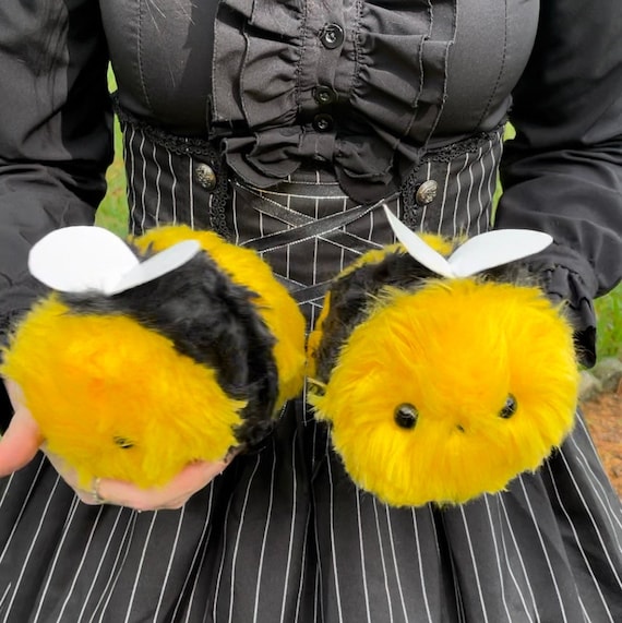 Bee Plushie Fluffy Cute Plush Bumblebee Sewed Stuffed - Etsy