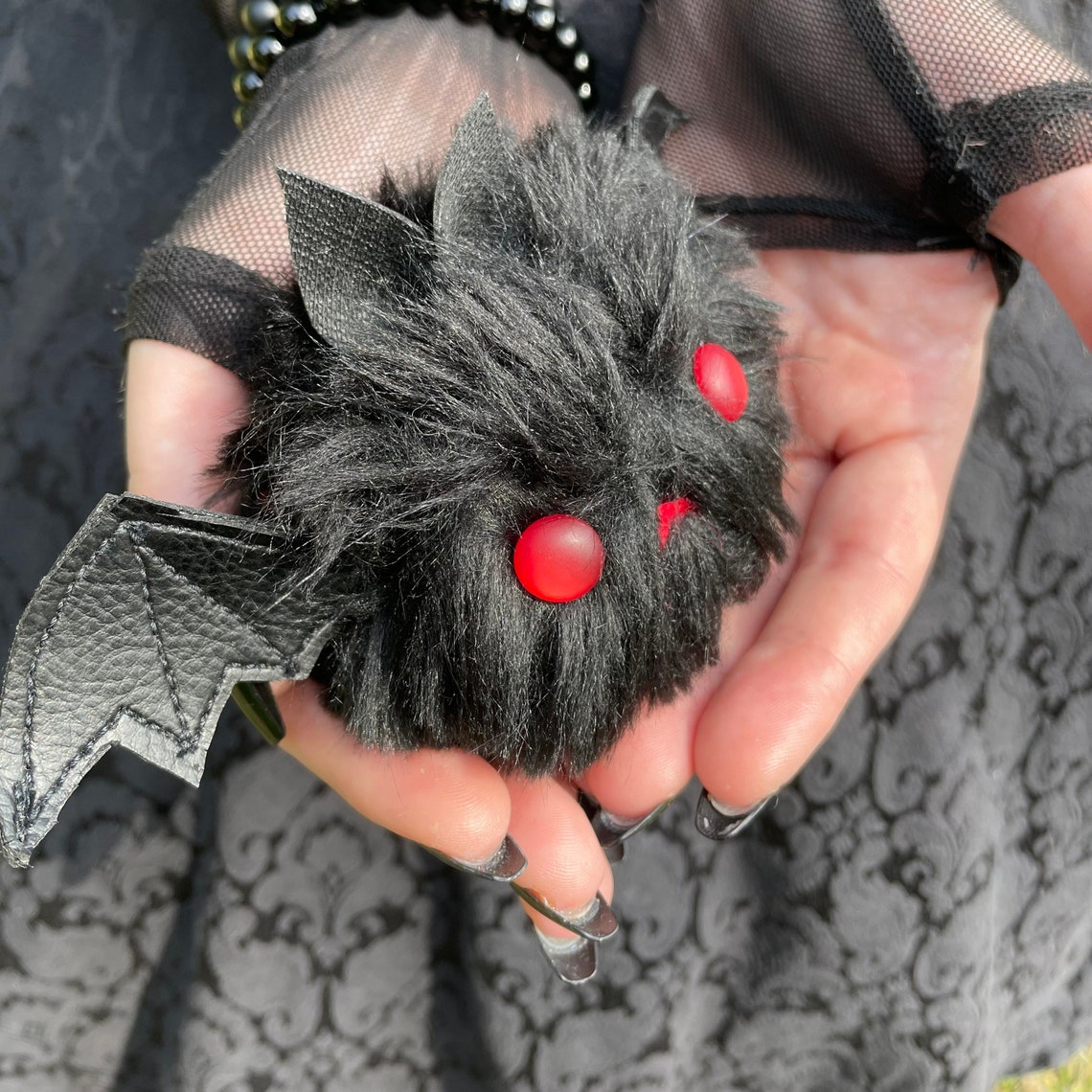 Bat Familiar Plushie Bat Plush Kawaii Bat Pom Pom Bat - Etsy