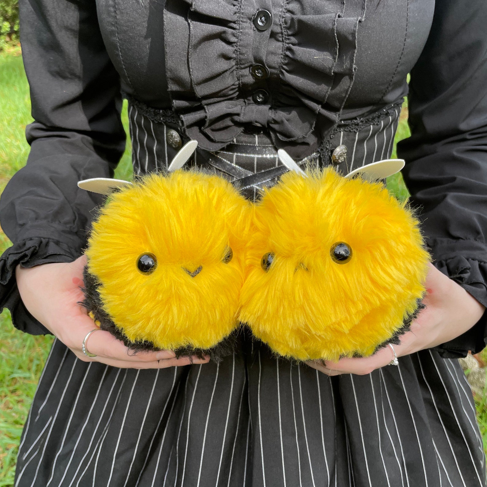 Bee Plushie Fluffy Cute Plush Bumblebee Sewed Stuffed - Etsy