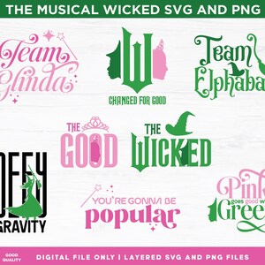 The Musical SVG and PNG, for Wicked Movie, the Wick Witch West, Team ...