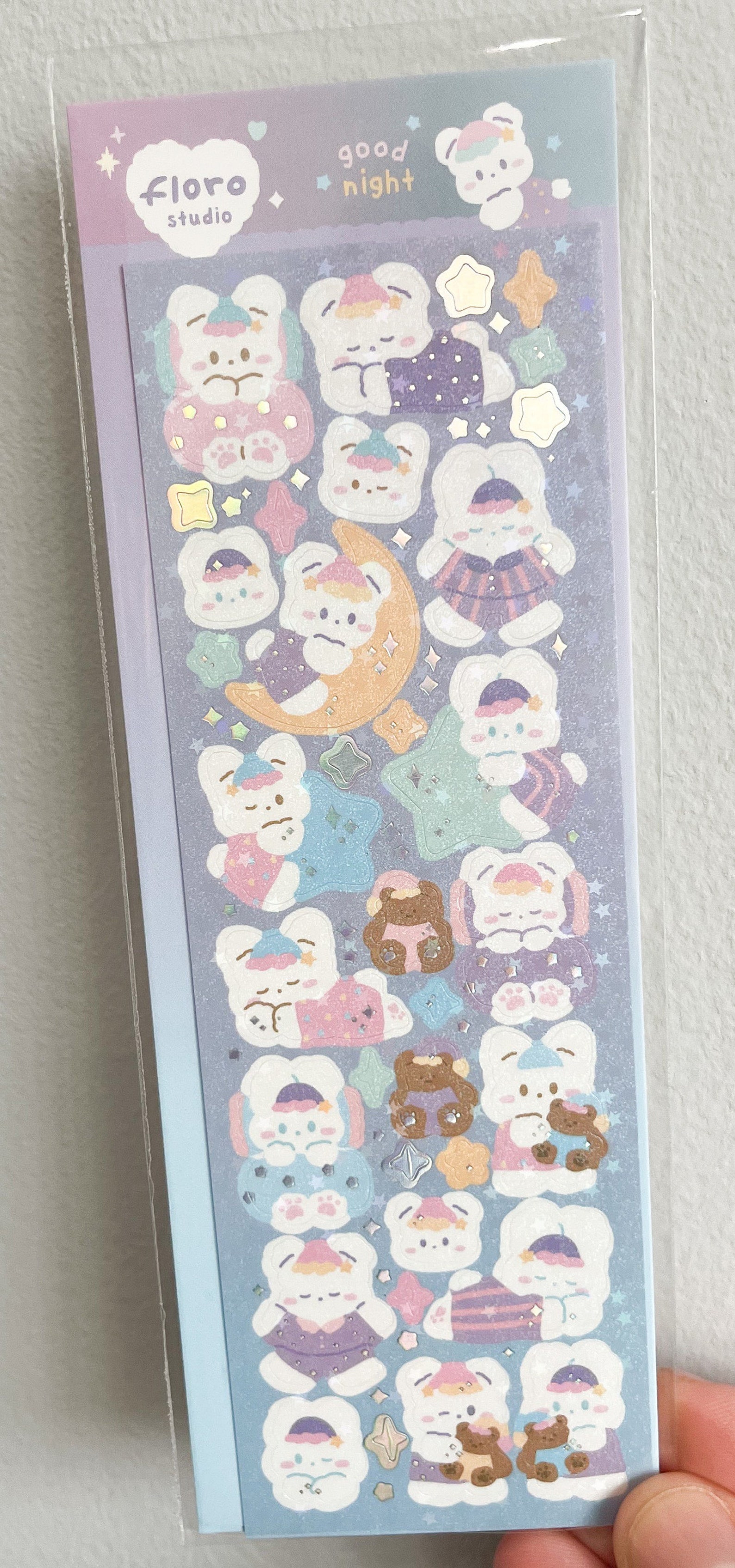 Kawaii Teddy Holographic Sticker Sheets Kawaii Sticker Sheets - Etsy