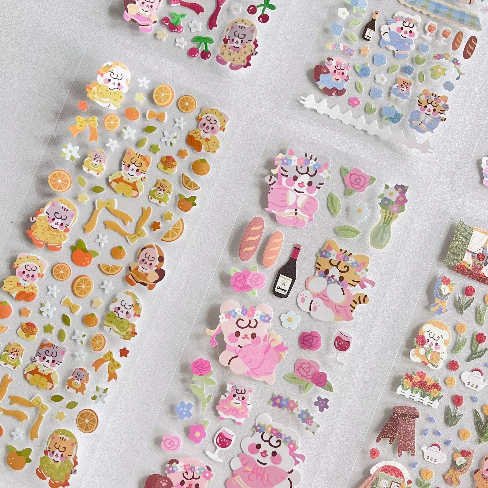 Cute Cartoon Sticker Sheets Kawaii Sticker Sheets | Etsy