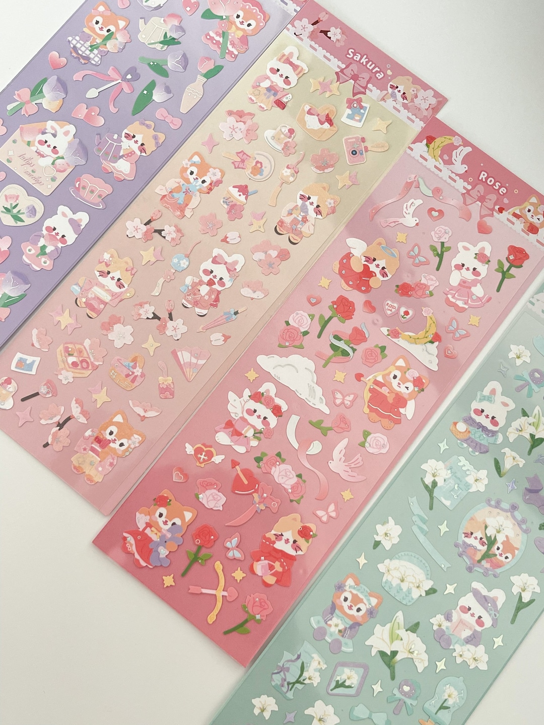 Cute Animals Sticker Sheets, Kawaii Sticker Sheets - Etsy