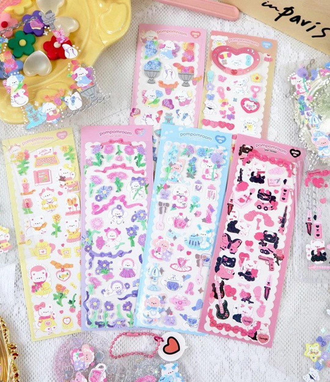 Korean Sticker Sheets Kawaii Sticker Sheets - Etsy