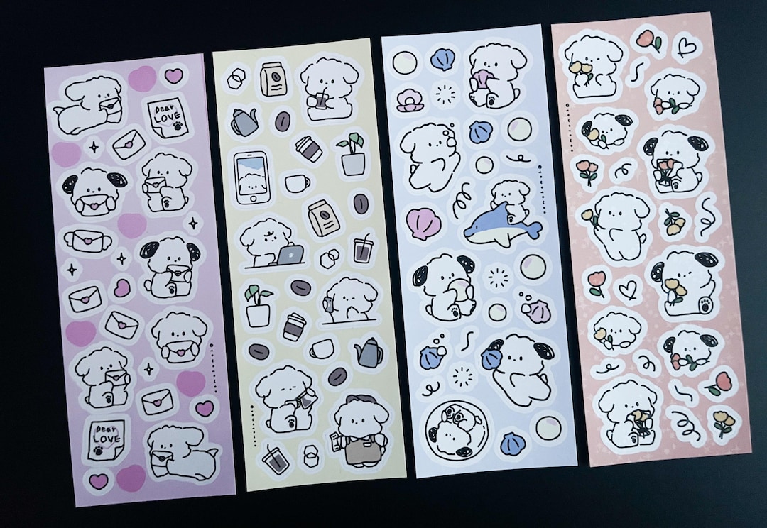 Bundle of 4 Kawaii Sticker Sheets, Cute Sticker Sheets - Etsy