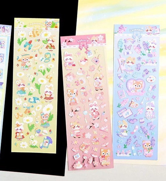 Cute Animals Sticker Sheets Kawaii Sticker Sheets - Etsy