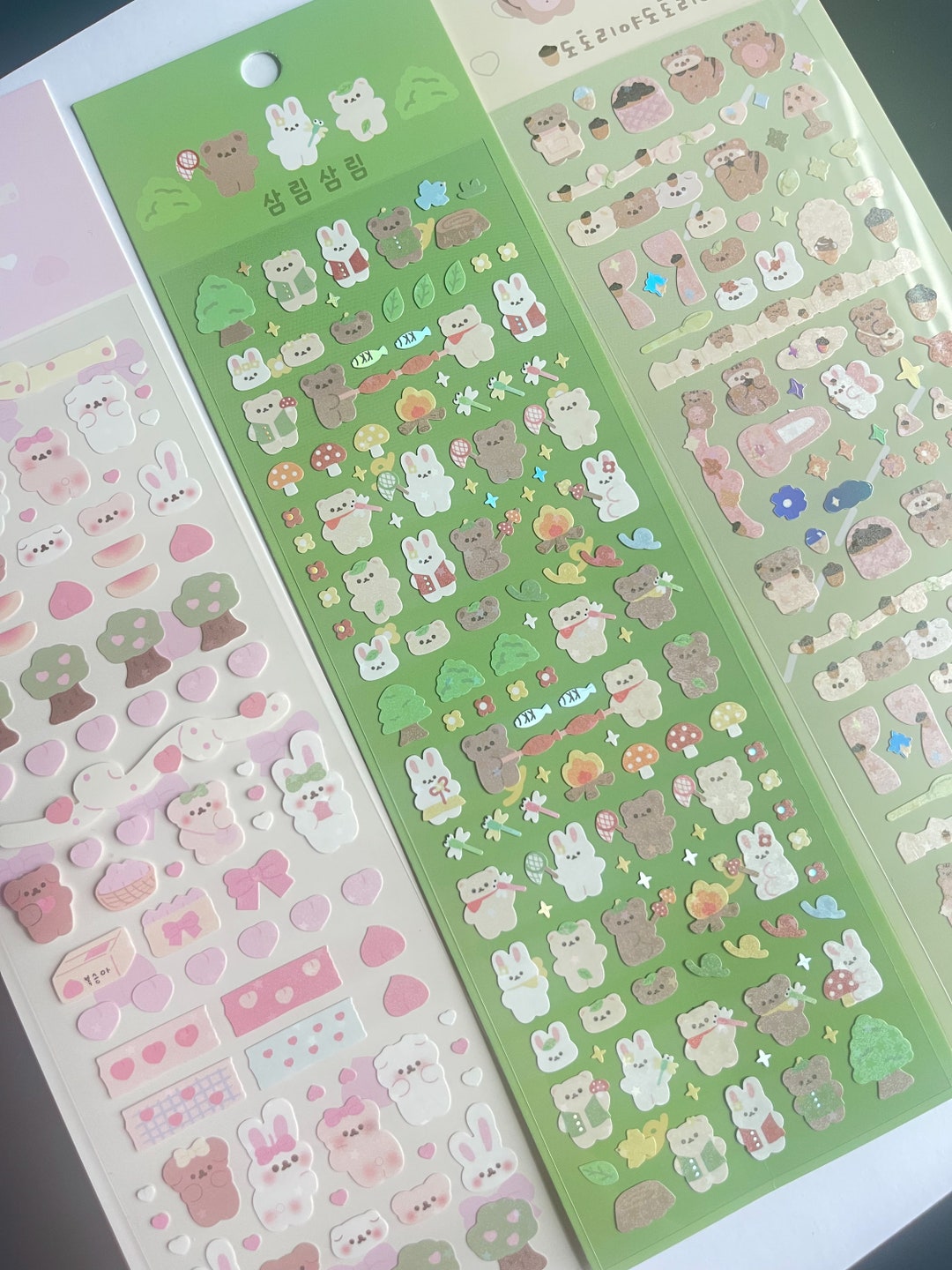 Kpop Toploader Holographic Sticker Sheets, Kawaii Sticker Sheets, Cute ...