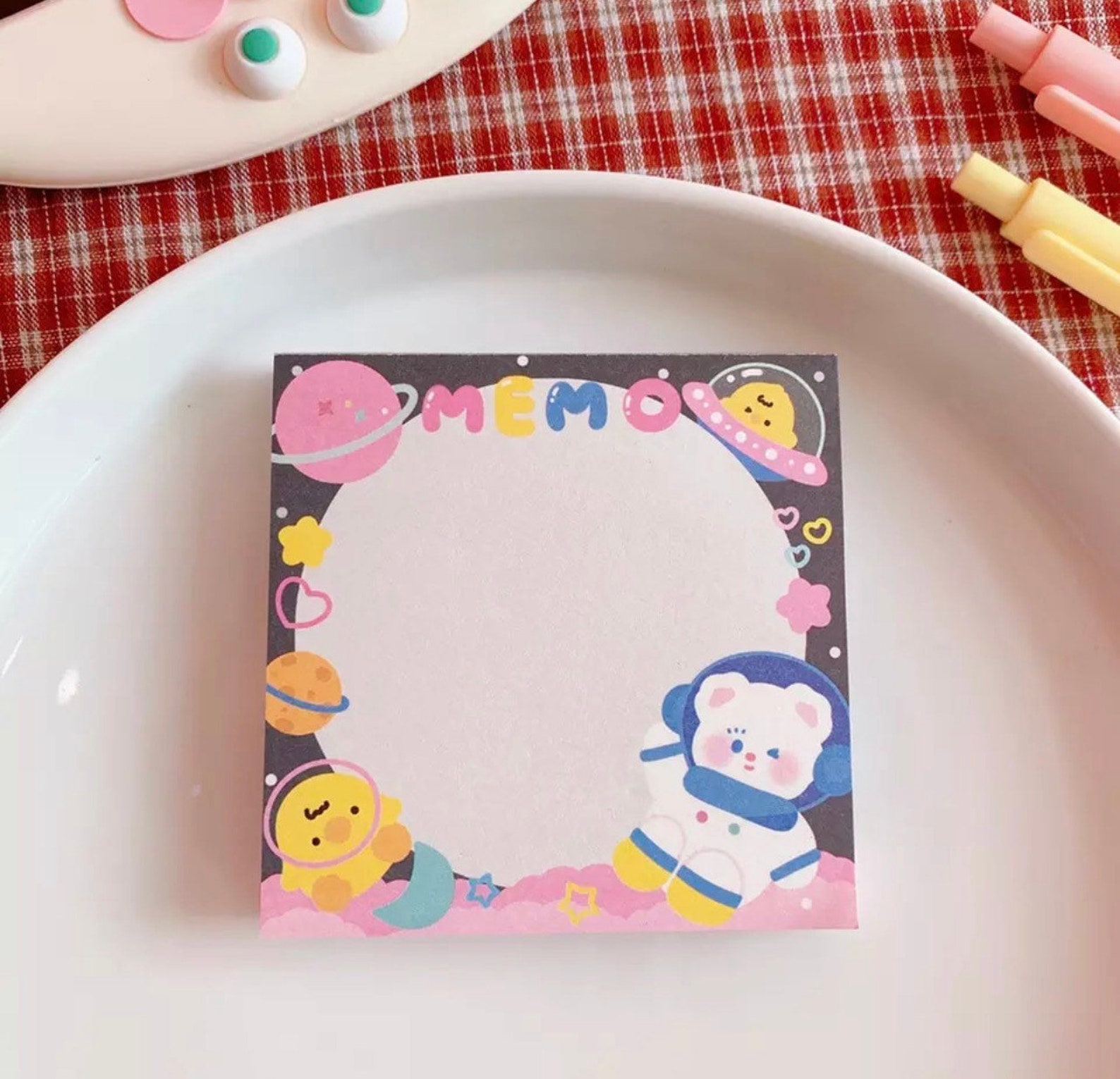 Kawaii Notepad Cute Memo Pad Space Memos Cute Fish Memos - Etsy