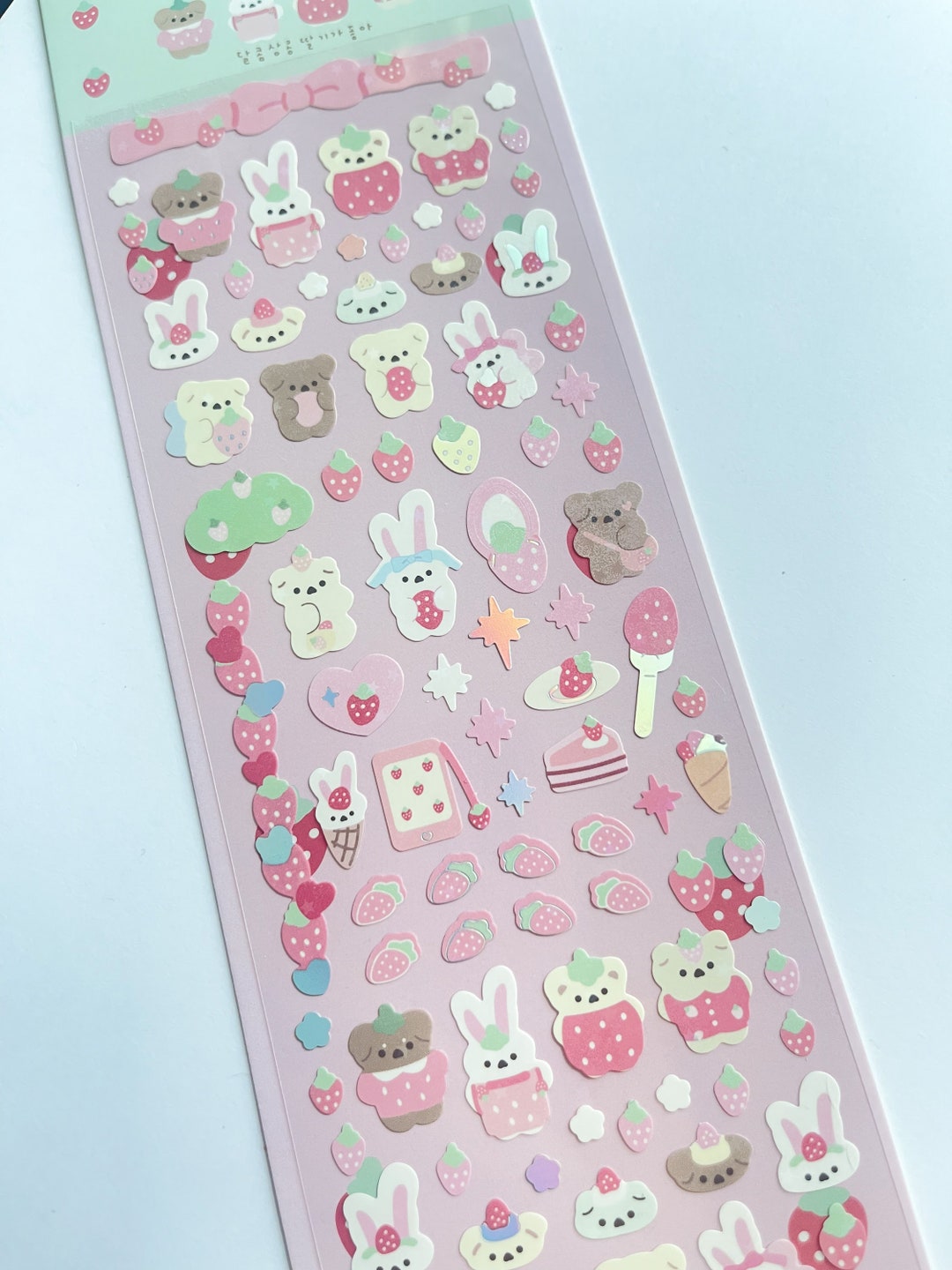 Kawaii Sticker Sheets Cute Stawberry Sticker Sheets Kpop Polco Deco ...