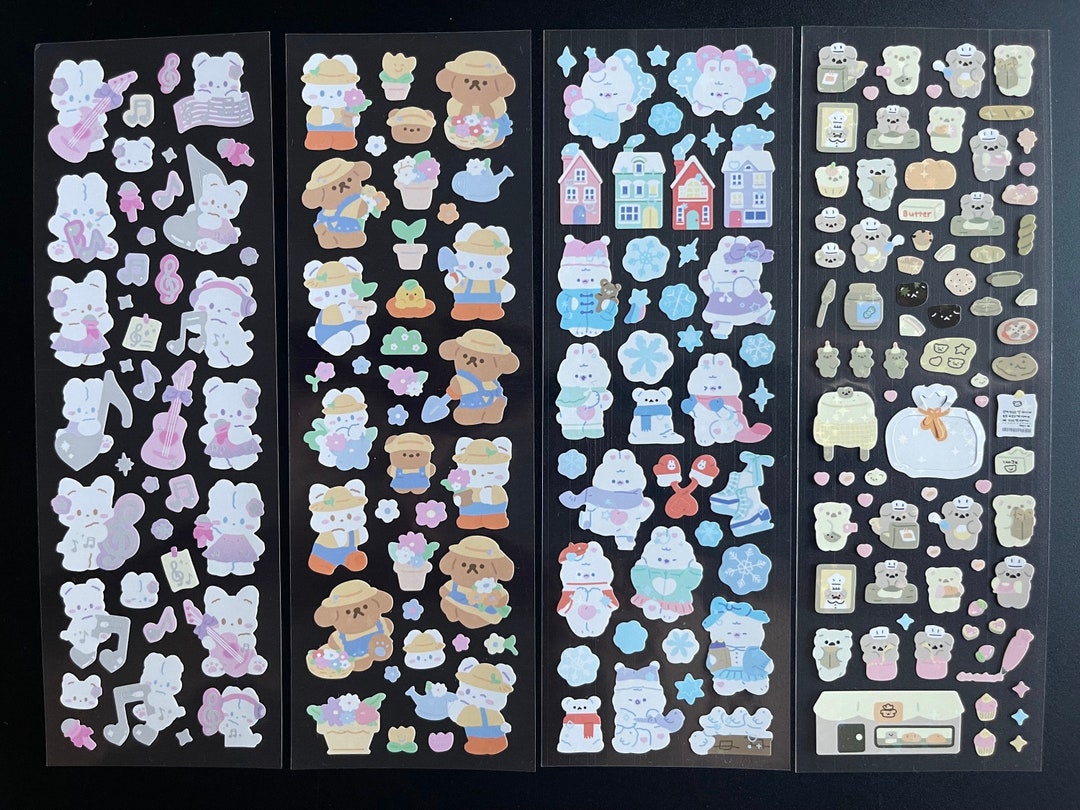 Bundle of 4 Kawaii Sticker Sheets, Cute Sticker Sheets - Etsy