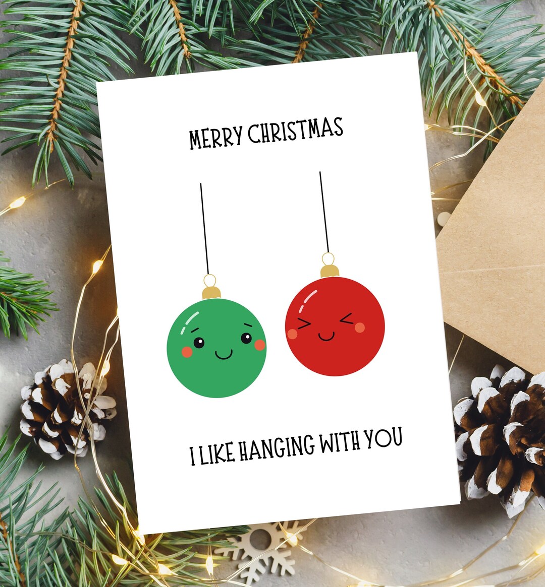 Cute Christmas Card Punny Christmas Card Funny Holiday - Etsy